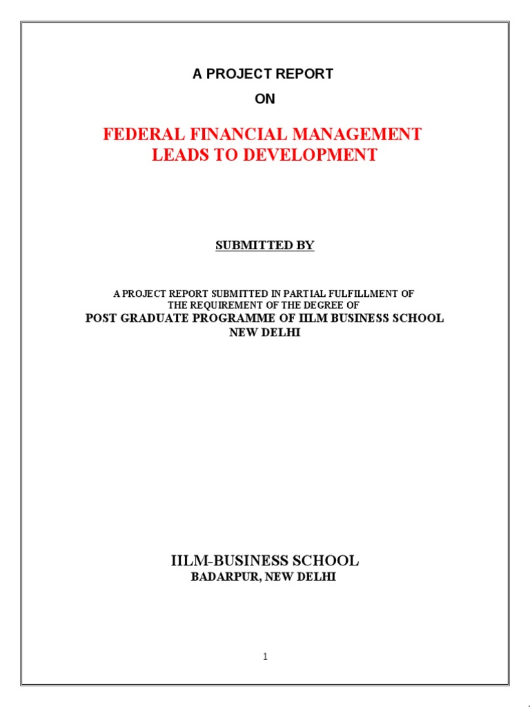 Federal Financial Management Leads To Development | PDF | Audit ...