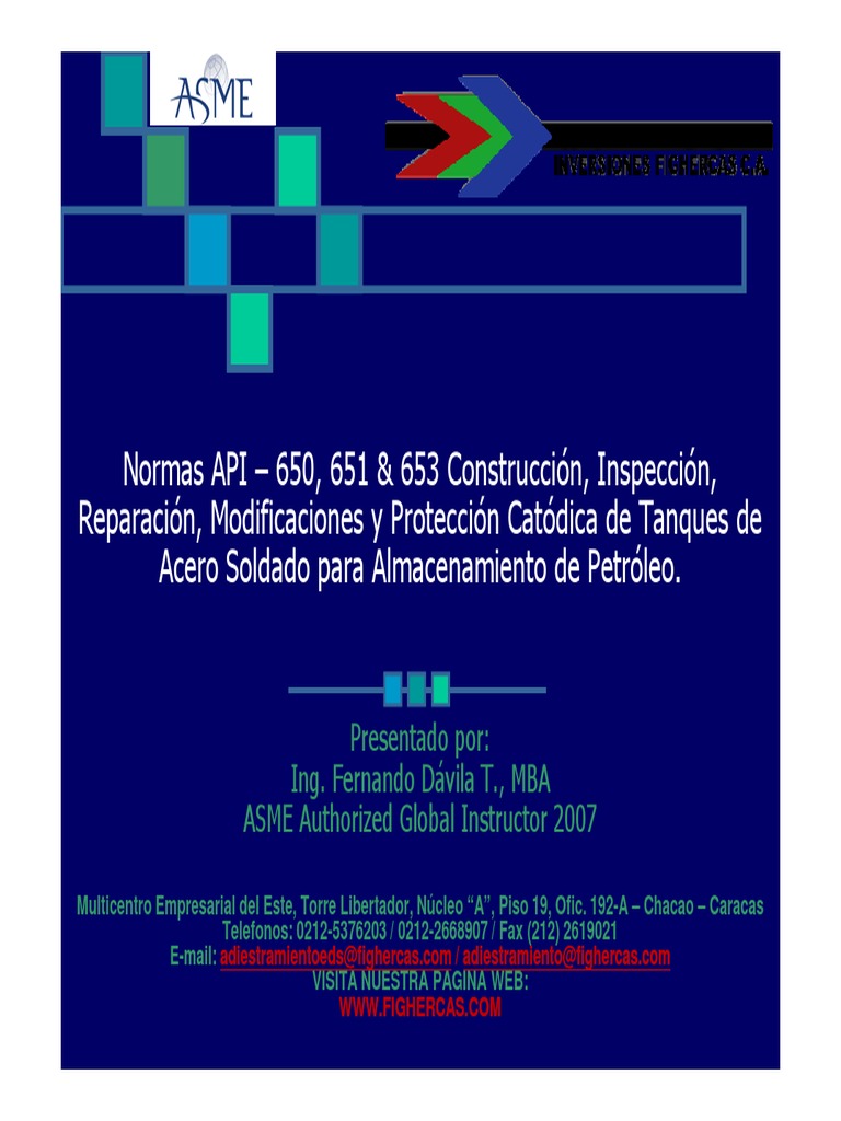 Api 650, 651, & 653 - Septiembre 2008 | PDF | Tanques | Soldadura