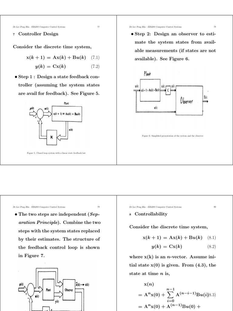 DR Lee Peng Hin: EE6203 Computer Control Systems 77 DR Lee Peng Hin: EE6203 Computer Control ...