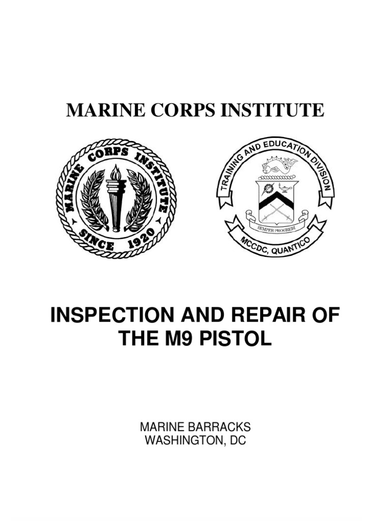 Inspection and Repair of The M9 Pistol | PDF | Trigger (Firearms ...