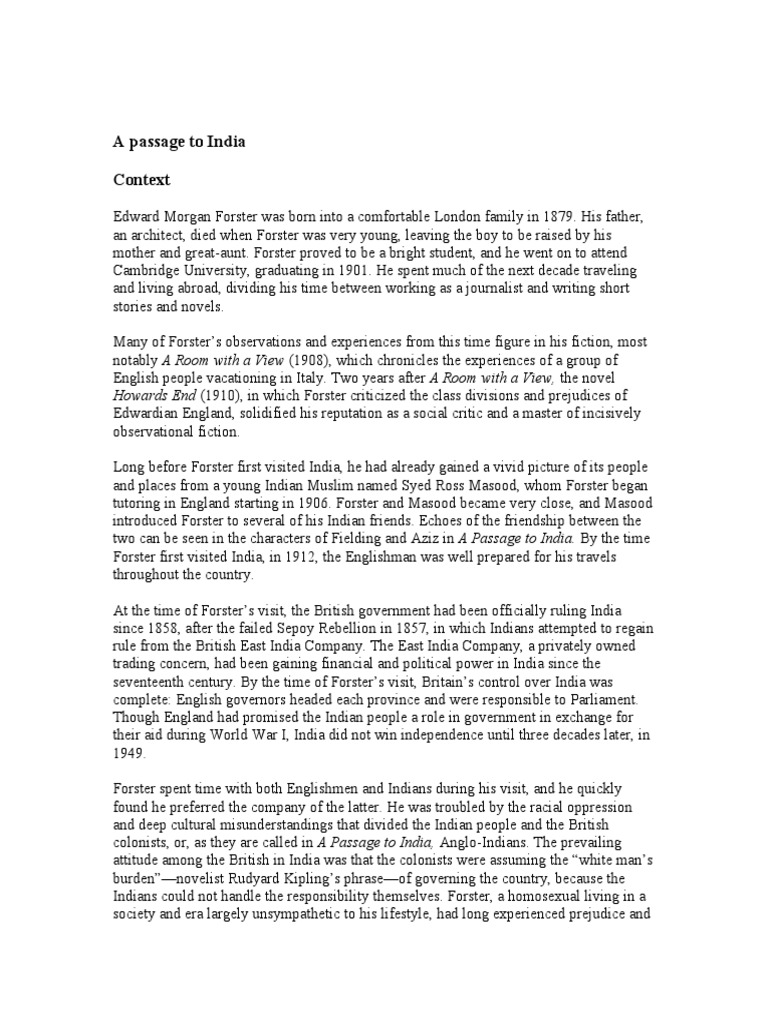 A Passage To India | PDF