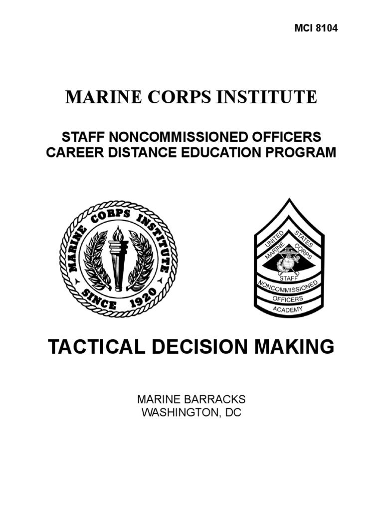 Tactical Decision Making | PDF | Command And Control | Decision Making