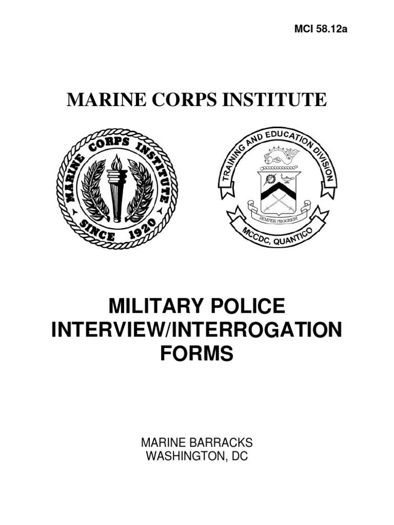 Military Police Interrogation Forms Guide | PDF | Hearsay | Witness