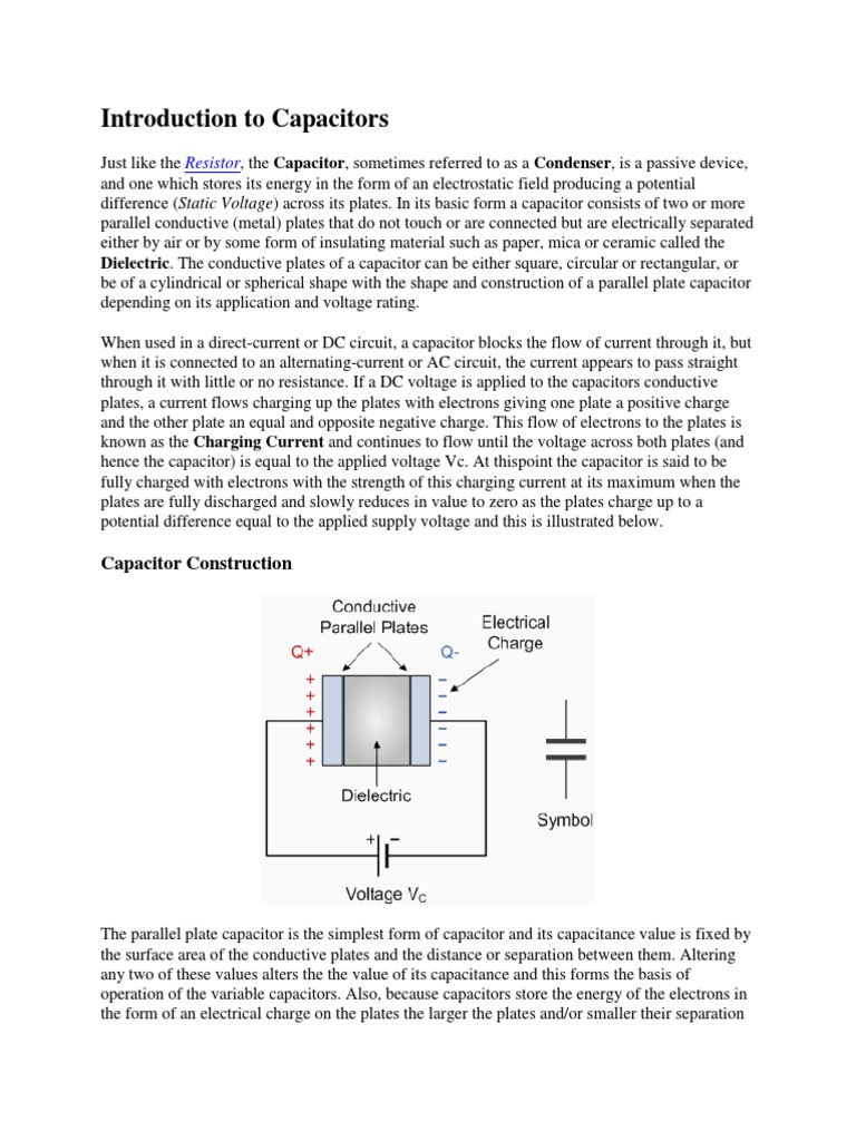 Introduction To Capacitors: Resistor | PDF | Capacitor | Dielectric