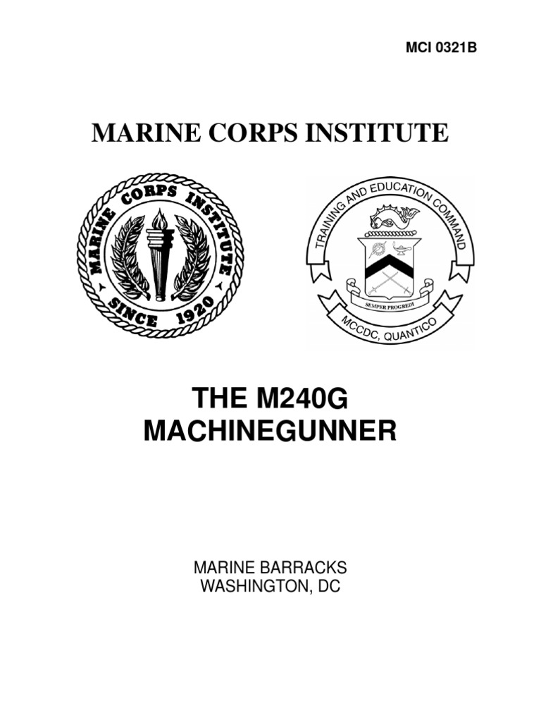 M240G Machinegunner Training Guide | PDF | Cartridge (Firearms ...