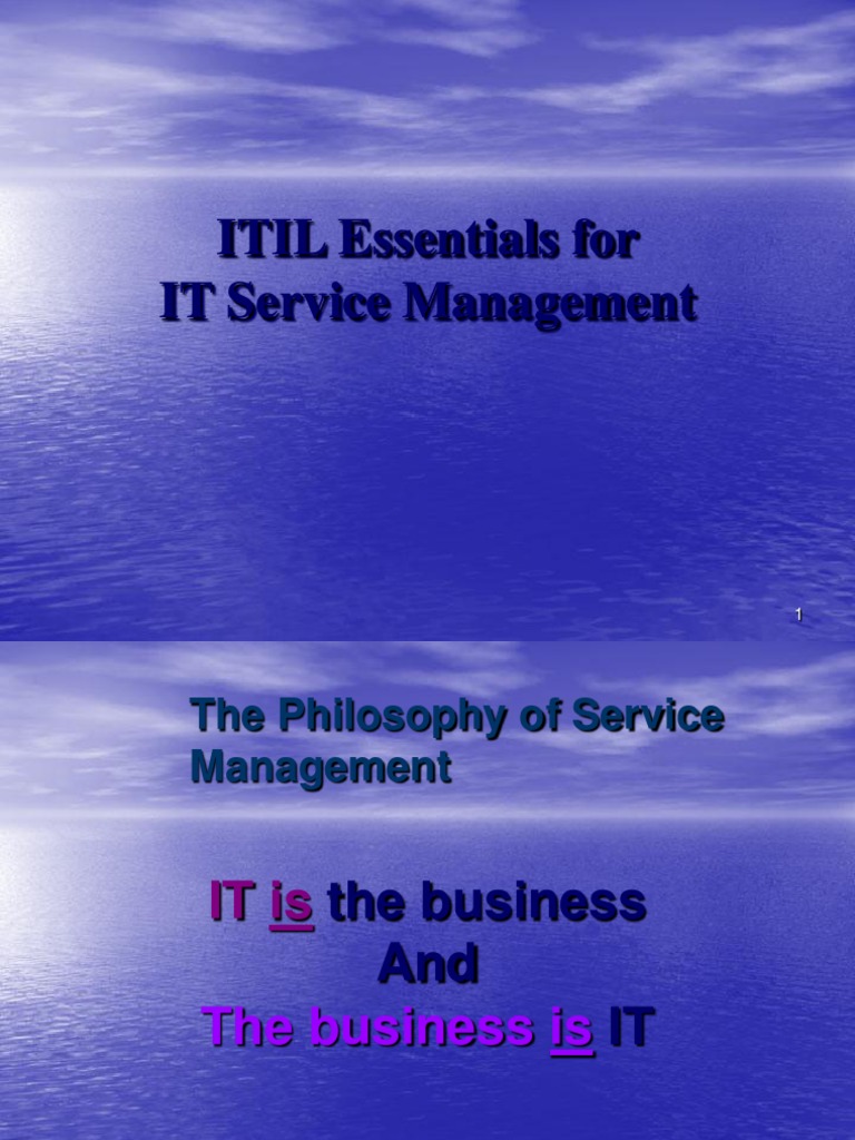 ITIL Essentials for IT Service Management | PDF | Itil | Information ...