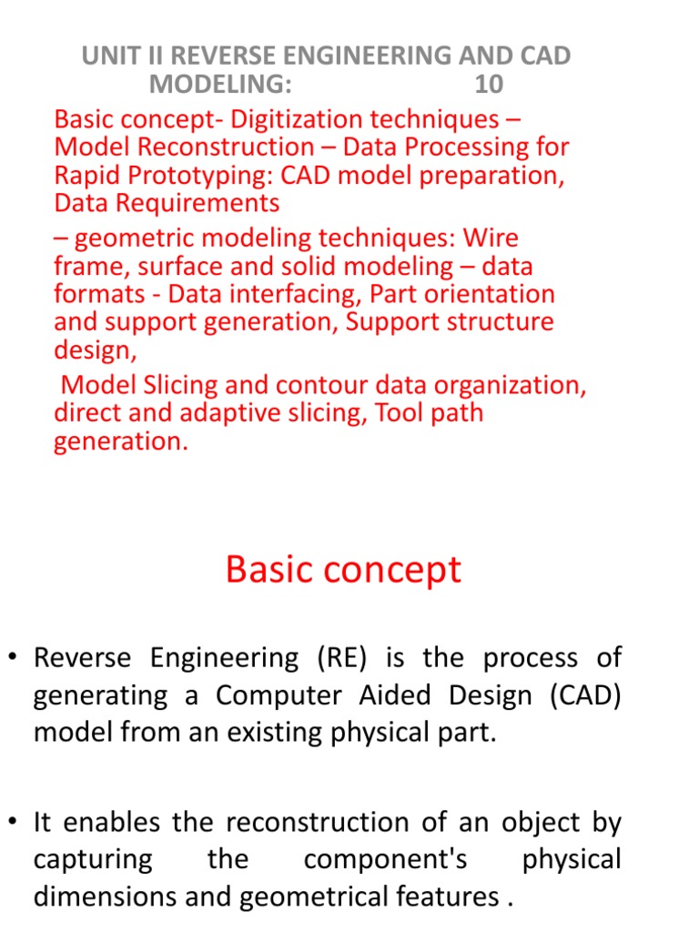 Reverse Engineering and CAD Modeling: A Comprehensive Guide to ...