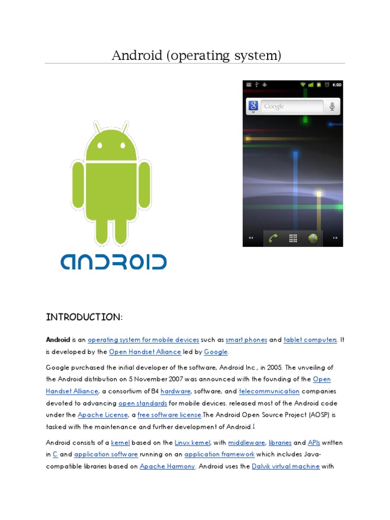 Android (Operating System) | PDF | Android (Operating System) | Mobile Computers