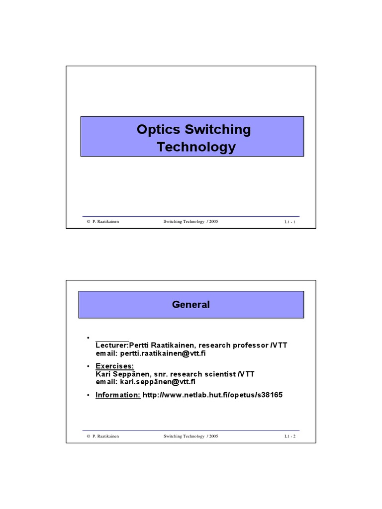 Optical Switching Comprehensive Guide | PDF | Asynchronous Transfer ... Optical Switching Comprehensive Guide | PDF | Asynchronous Transfer ...
