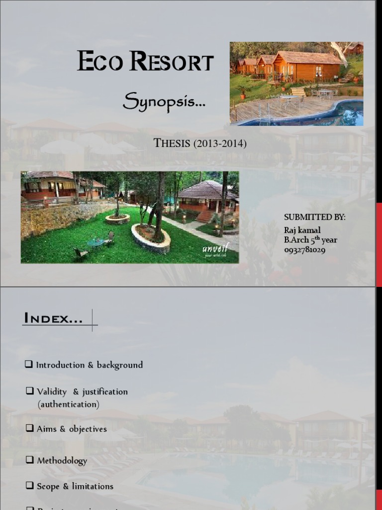 Eco Resort Synopsis | PDF | Ecology | Resort