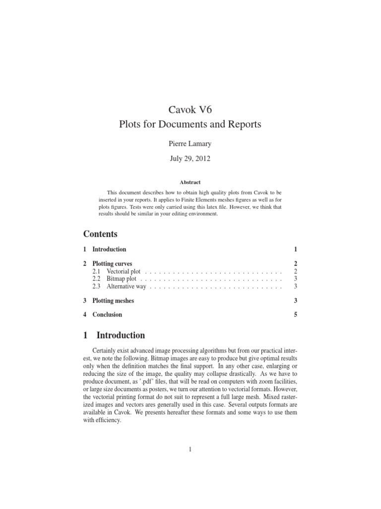 Guide to Obtaining High Quality Plots from Cavok for Use in Reports and Documents | PDF ...