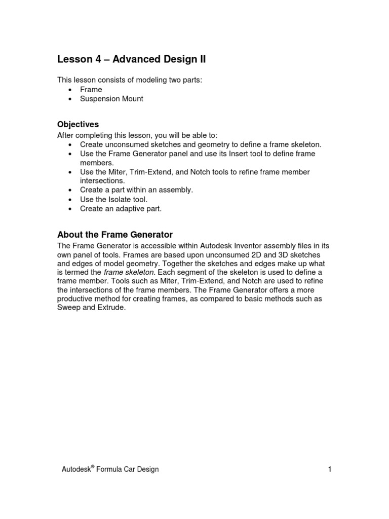 Lesson 4 - Formula One Car Design | PDF | Extrusion