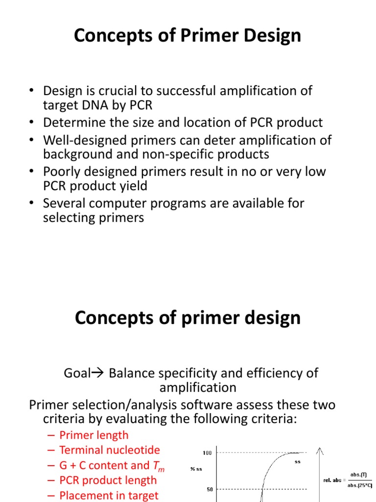 Lecture 33 Primer Design | PDF | Primer (Molecular Biology ...
