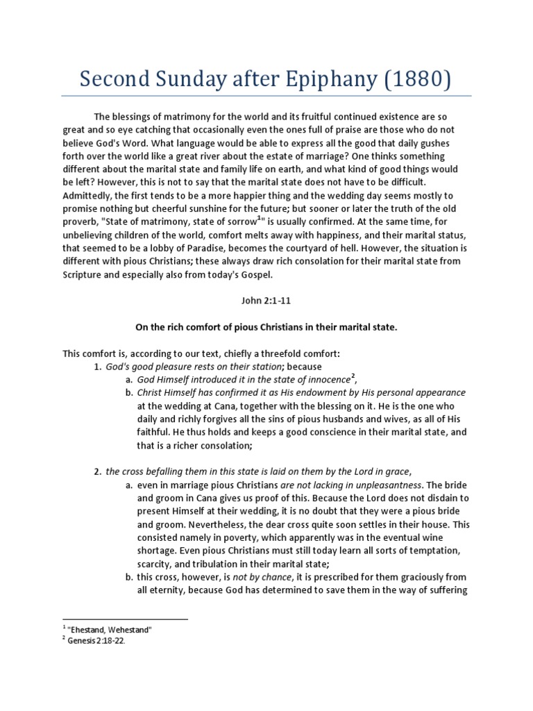 Epiphany 2 (1880) | PDF | Christian Views On Marriage | Marriage