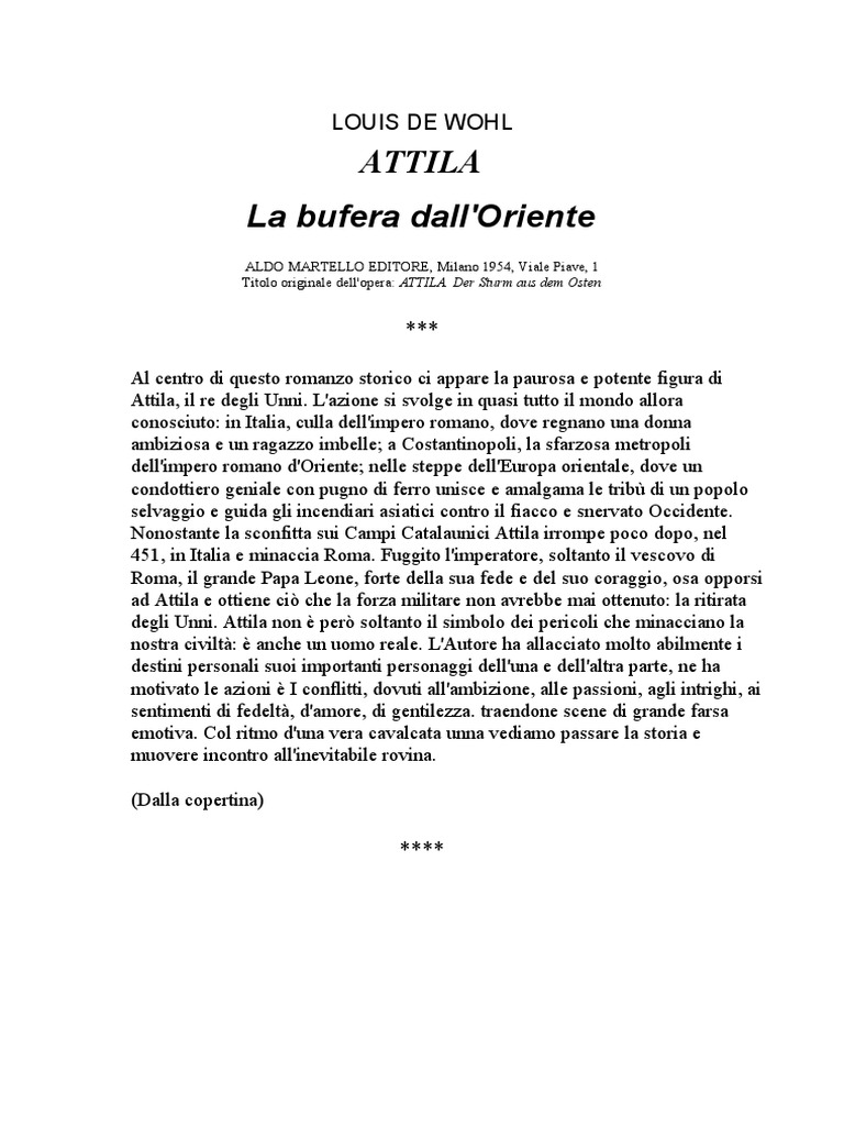 Louis de Wohl - Attila | PDF
