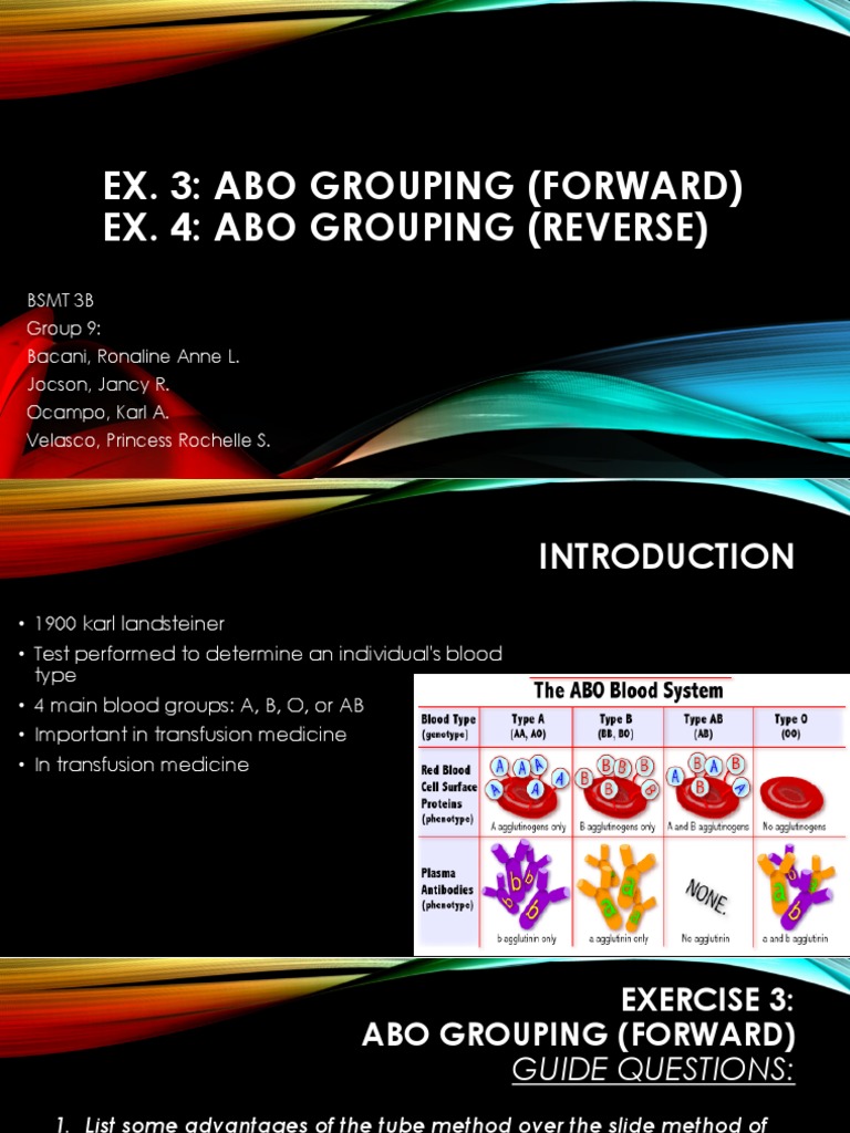 Forward and Reverse Blood Grouping Guide | PDF | Blood Type | Blood ...