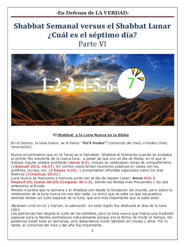 Shabbat y Luna Nueva en la Biblia | PDF | Shabat | Calendario