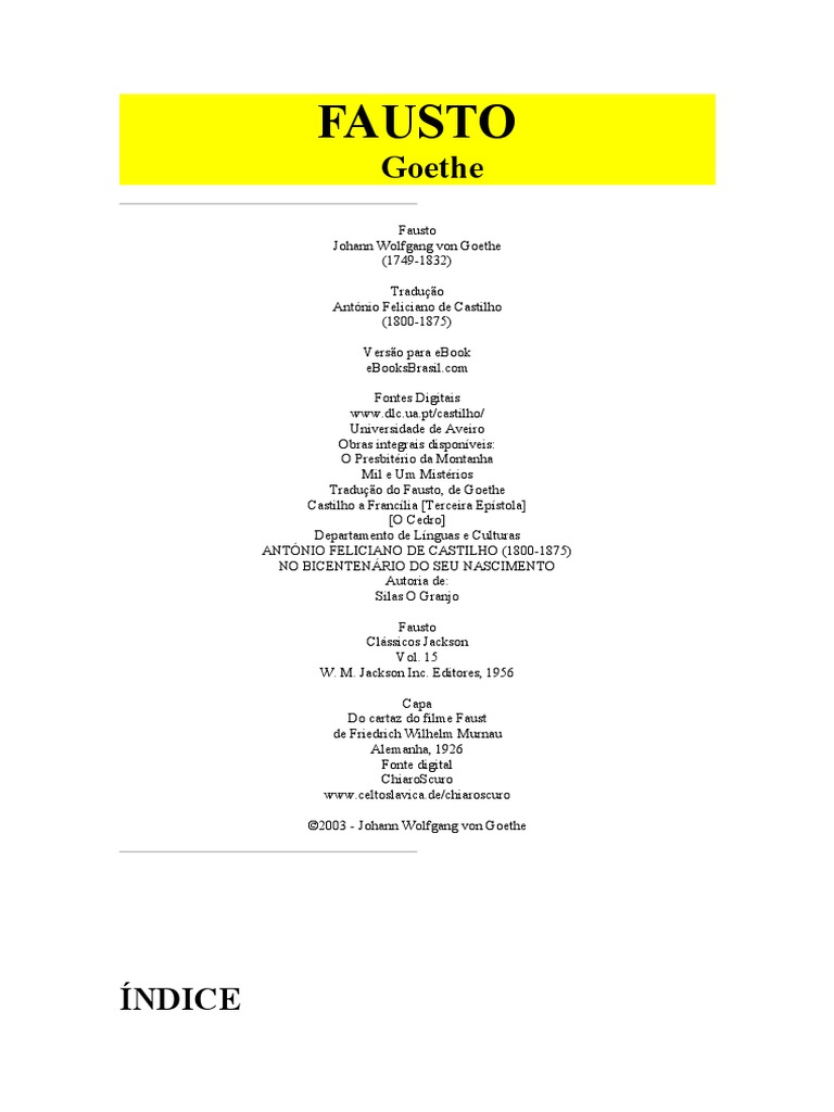 (Livro) Fausto Goethe | PDF | Natureza
