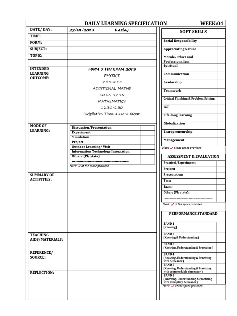 Daily Learning Plan for Week 04 | PDF | Business