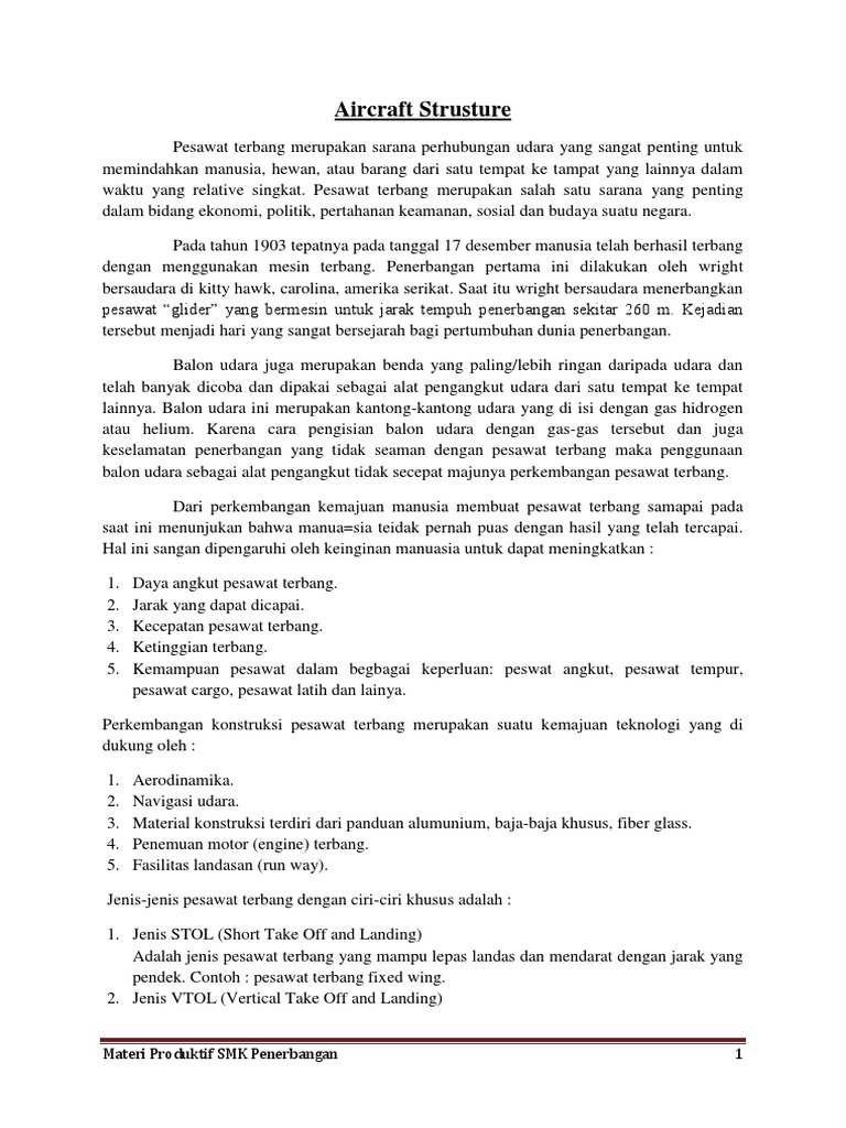 Aircraft Strusture | PDF