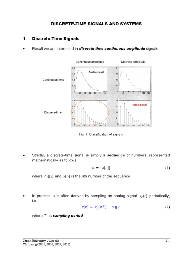 02 Discrete Time Signals Systems Release | PDF | Signal (Electrical Engineering) | Teaching ...