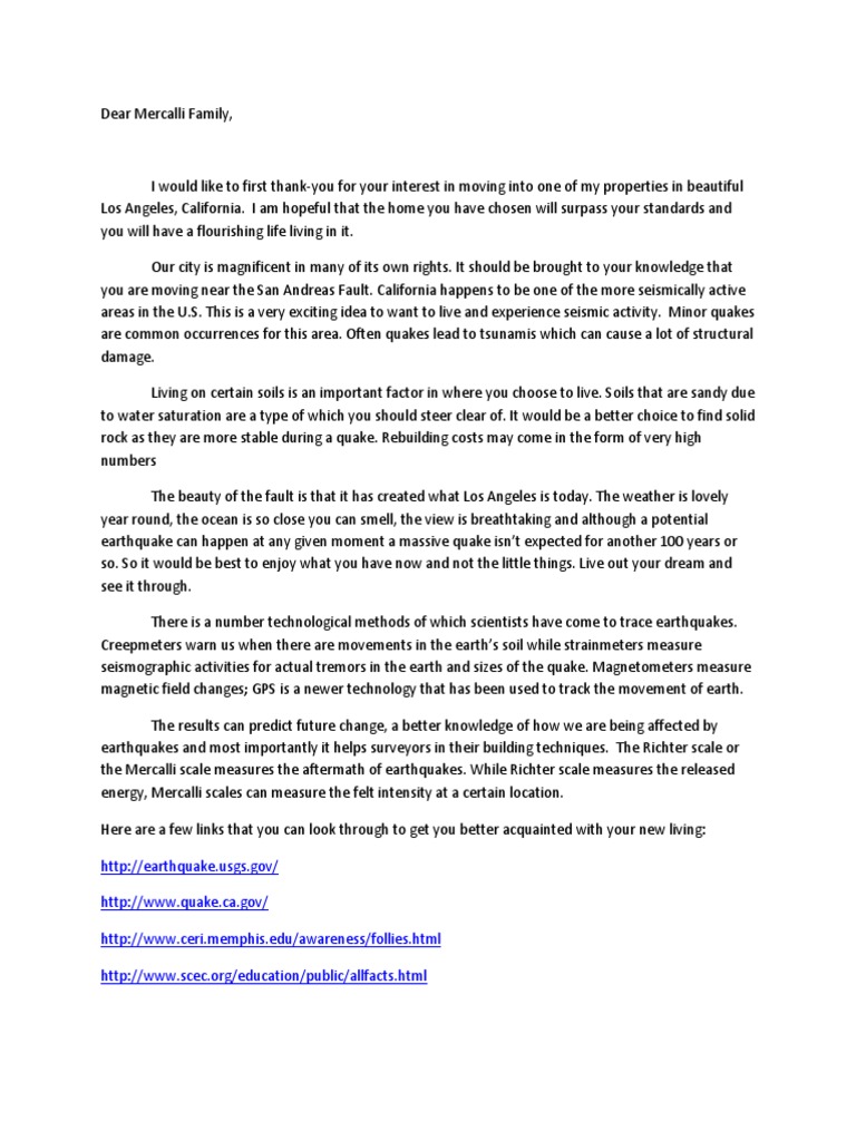 Earthquake Hazard Letter | Earthquakes | Geophysics
