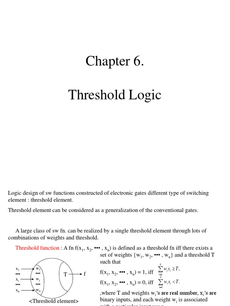 Threshold Logic | PDF