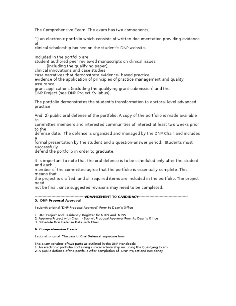 The Comprehensive Exam | PDF