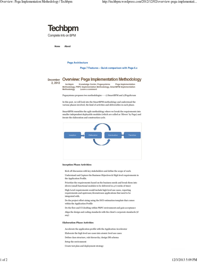 Pega Implementation Methodology Overview | PDF | Use Case | Software ...