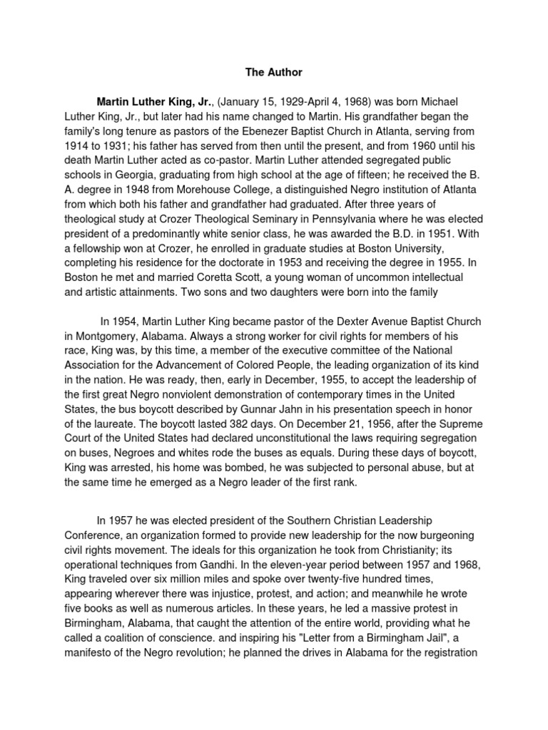 A Time To Break Silence | PDF | Martin Luther King Jr. | African ...