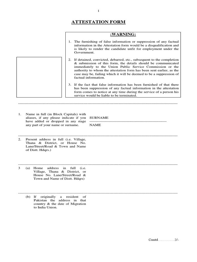 Attestation Form | Download Free PDF | Magistrate | Arrest