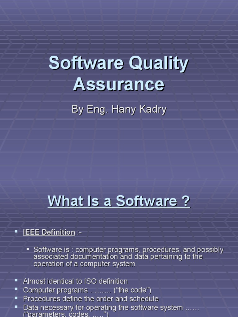 Software Quality Assurance Introduction | PDF | Quality Assurance ...
