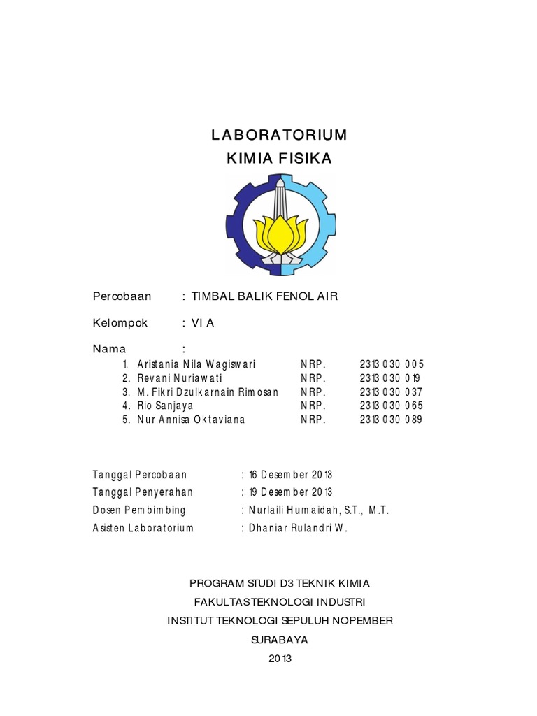 Laporan Timbal Balik Fenol Air 6a PDF | PDF