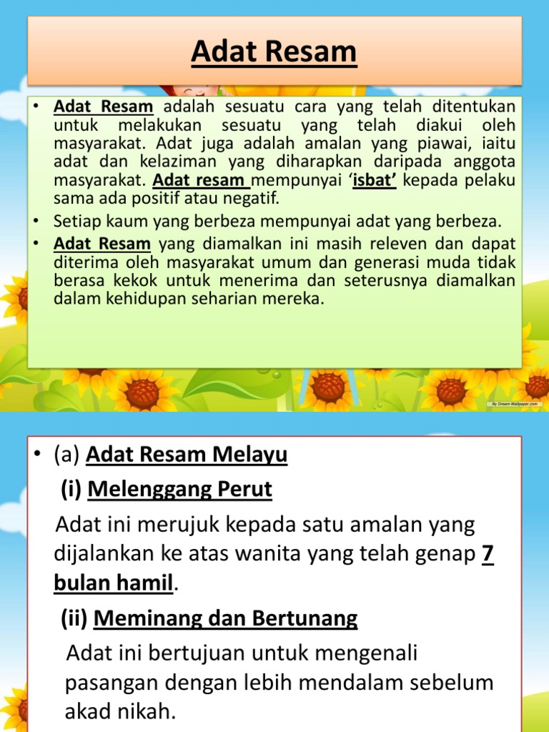 Adat Resam dan Perbezaan Jantina | PDF