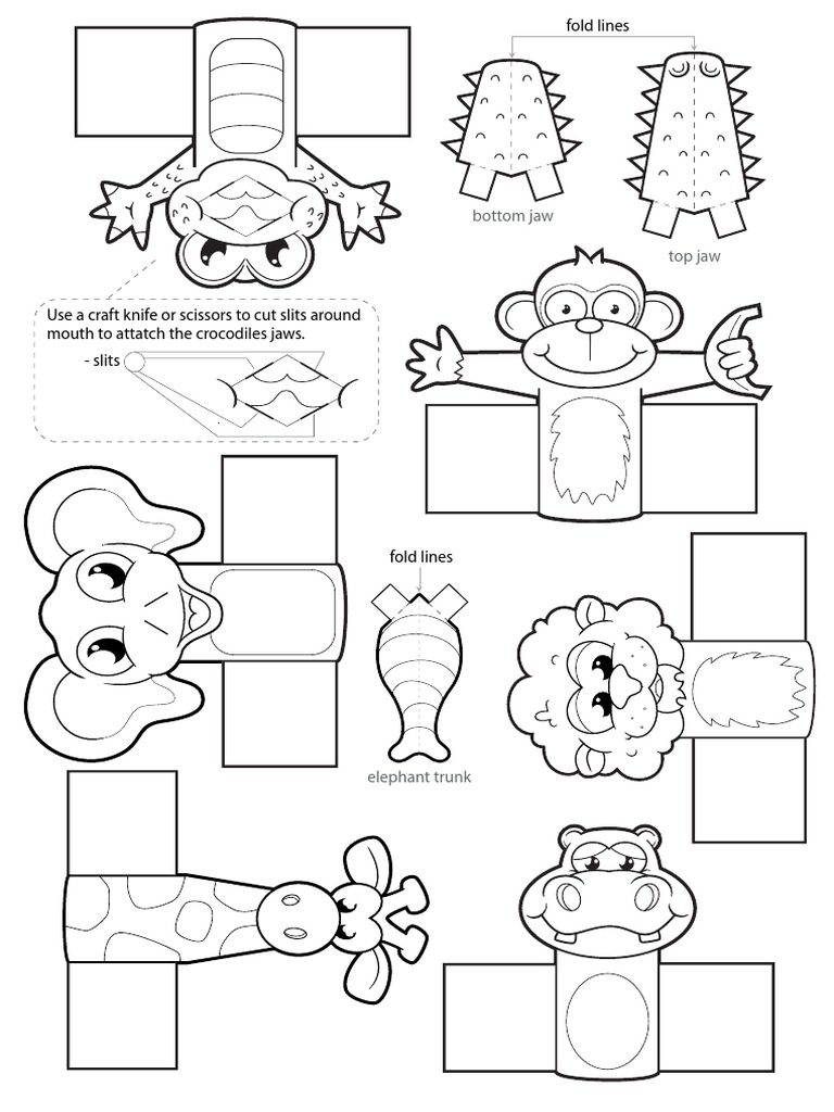 Crocodile and Elephant Craft Guide | PDF | Home & Garden