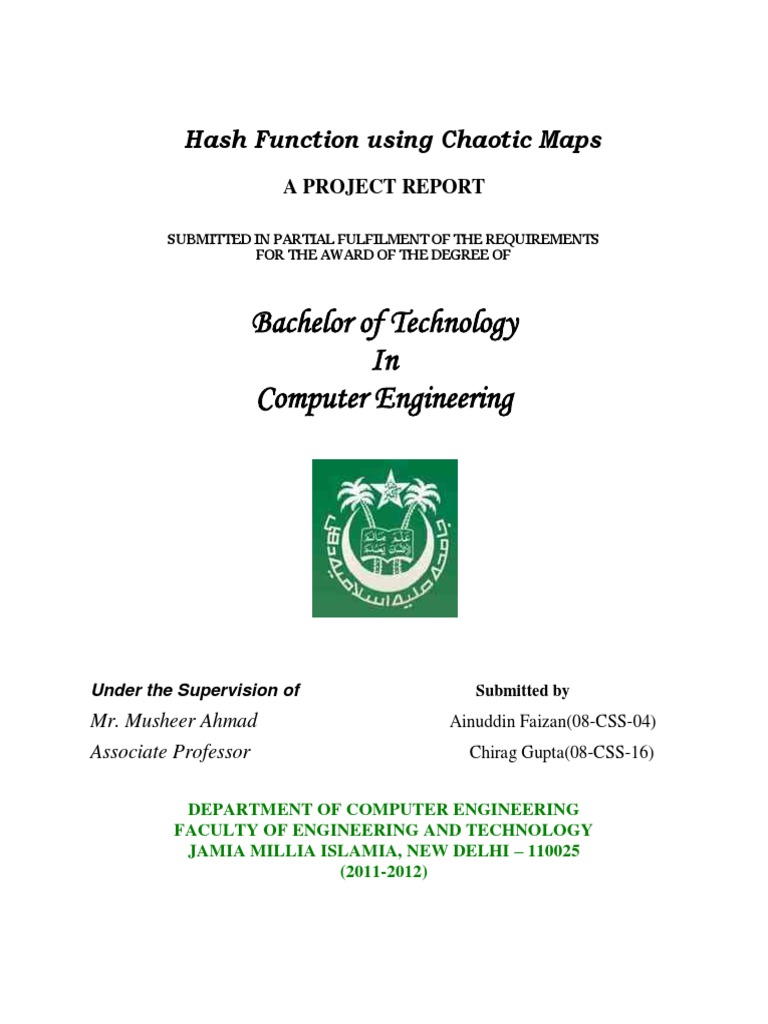 Hash Function Using Chaotic Maps | PDF | Cryptography | Chaos Theory