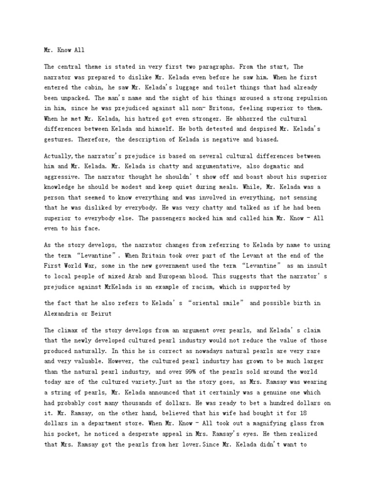 Short Story Analysis | PDF | Irony | Narration