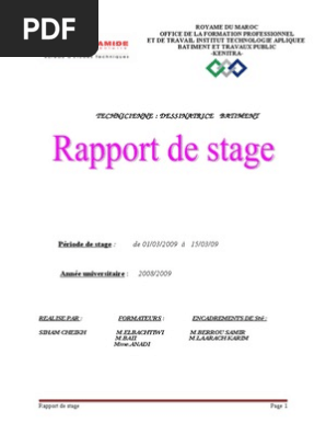 membres atmosphère référer rapport de stage génie civil bureau d étude ...