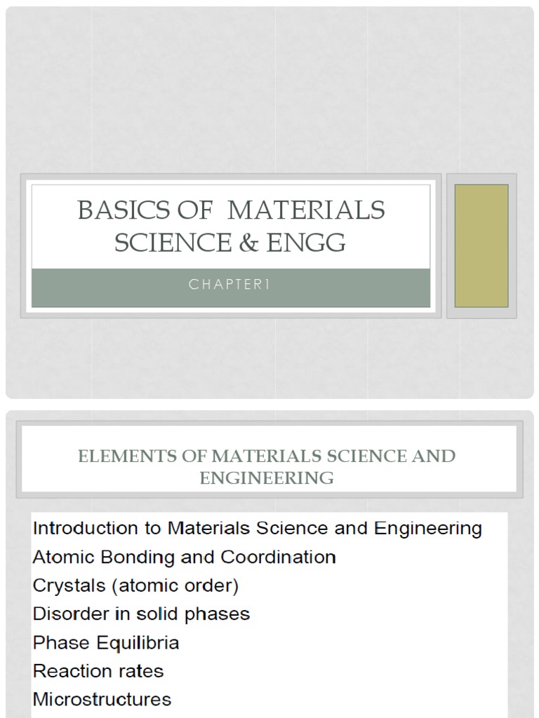 Mat Sci Engg Present | PDF | Deformation (Engineering) | Strength Of Materials