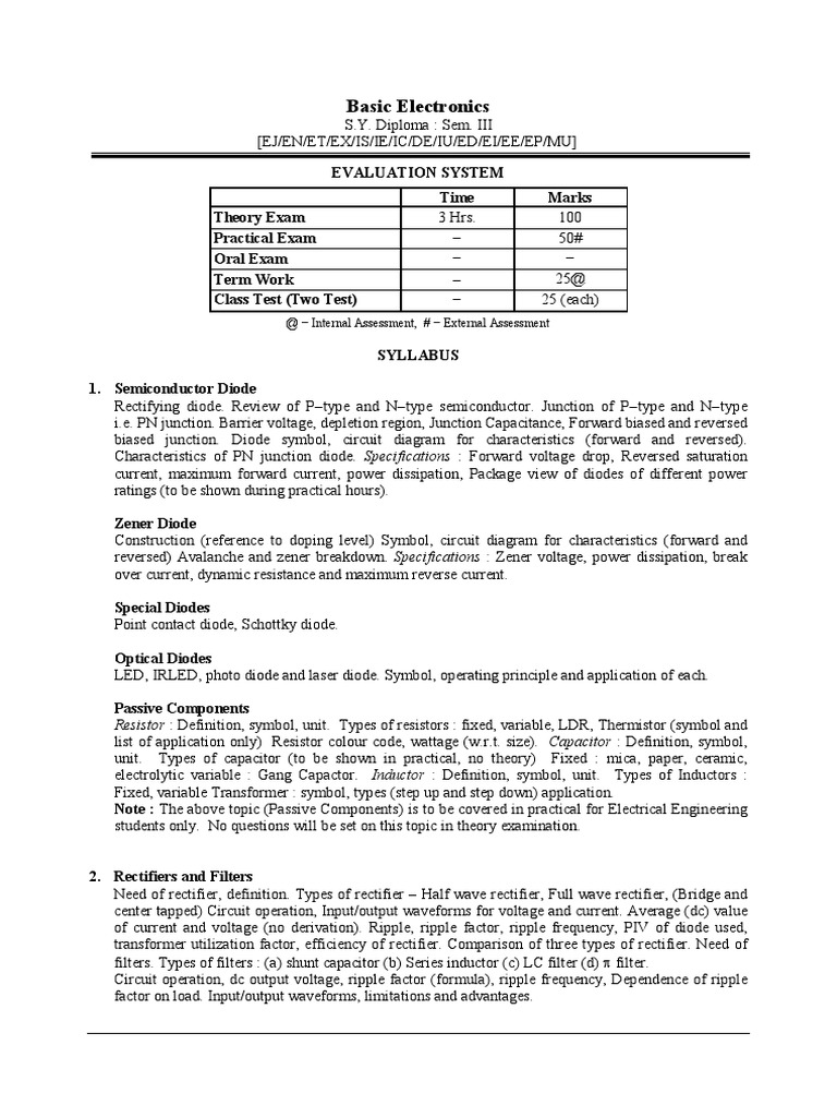 Basic Electronics | Download Free PDF | Amplifier | Rectifier