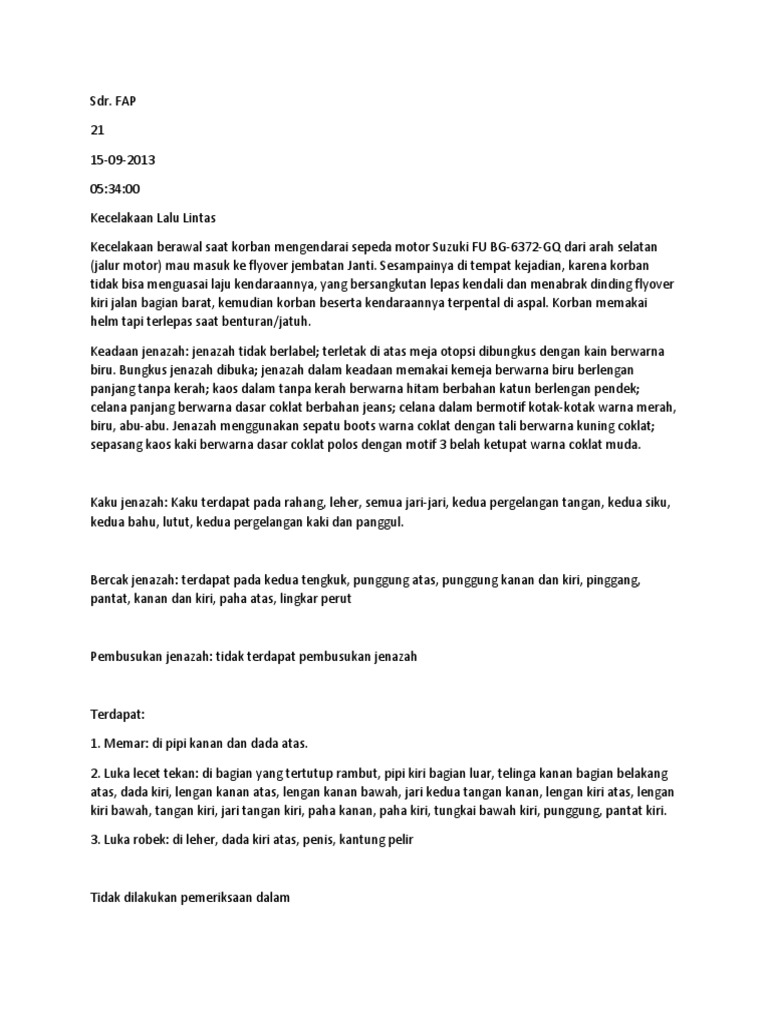 Laporan Kasus - KLL | PDF