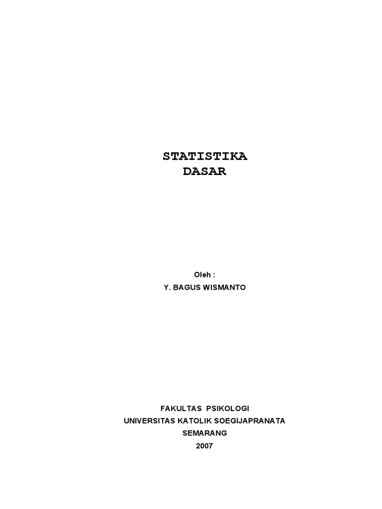 Statistika Dasar PDF | PDF | Sains & Matematika