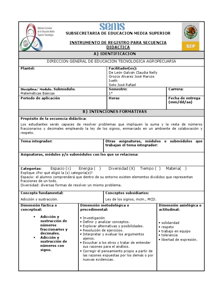 Secuencia Sumas y Restas Con Fracciones y Decimales | PDF | Sustracción ...