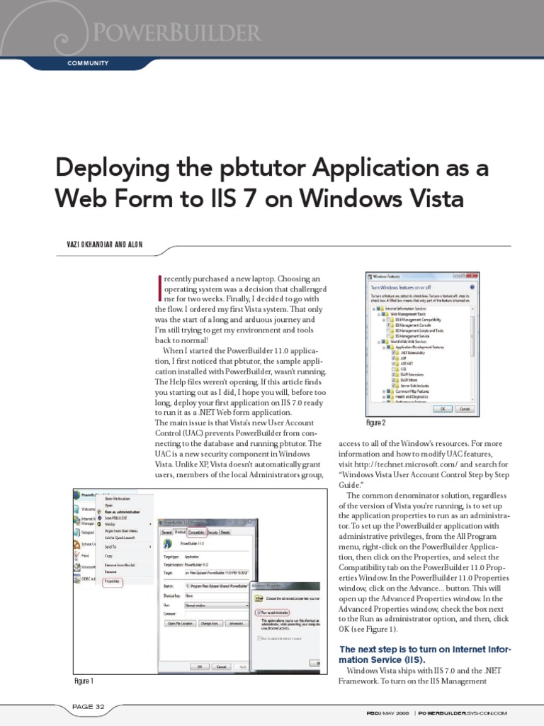 Power Builder Tutorial | Download Free PDF | Windows Vista | Internet Information Services
