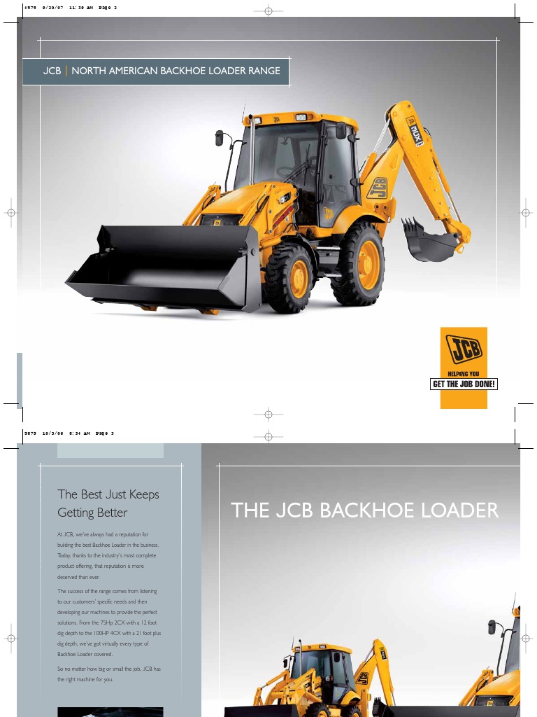 JCB North American Backhoe Range | PDF