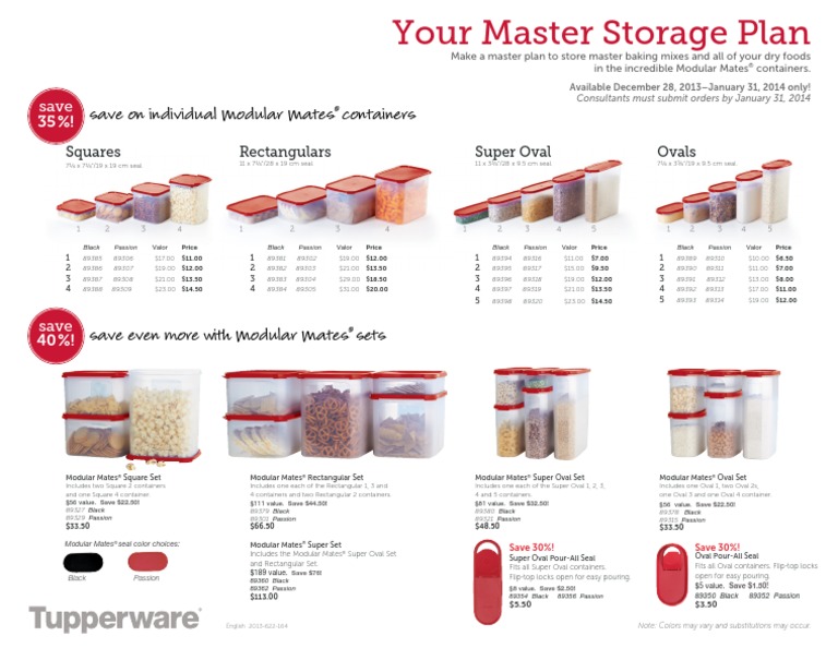 Modular Mates® Storage Container Sets | PDF | Food And Drink | Cooking