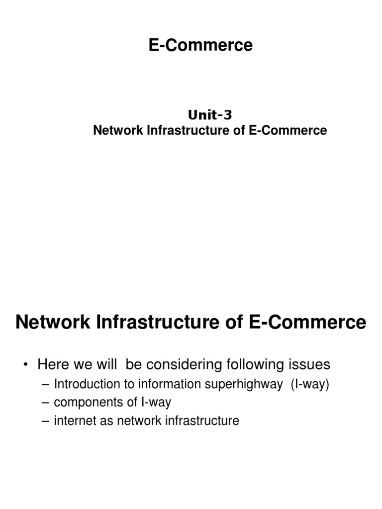 Network Infrastructure of E-Commerce: An Overview of the Components and ...