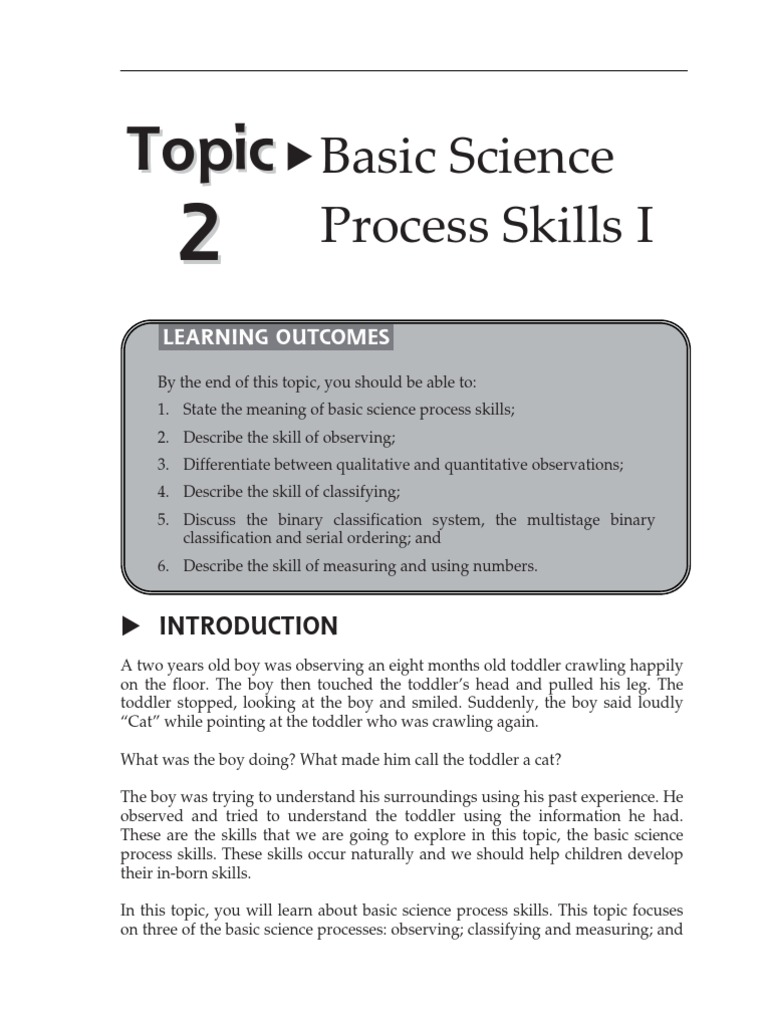 Understanding Basic Science Process Skills | PDF