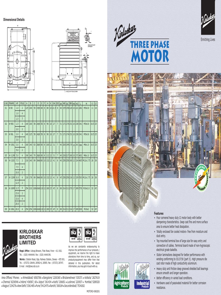 Three Phase Motor | PDF | Electrical Components | Electricity