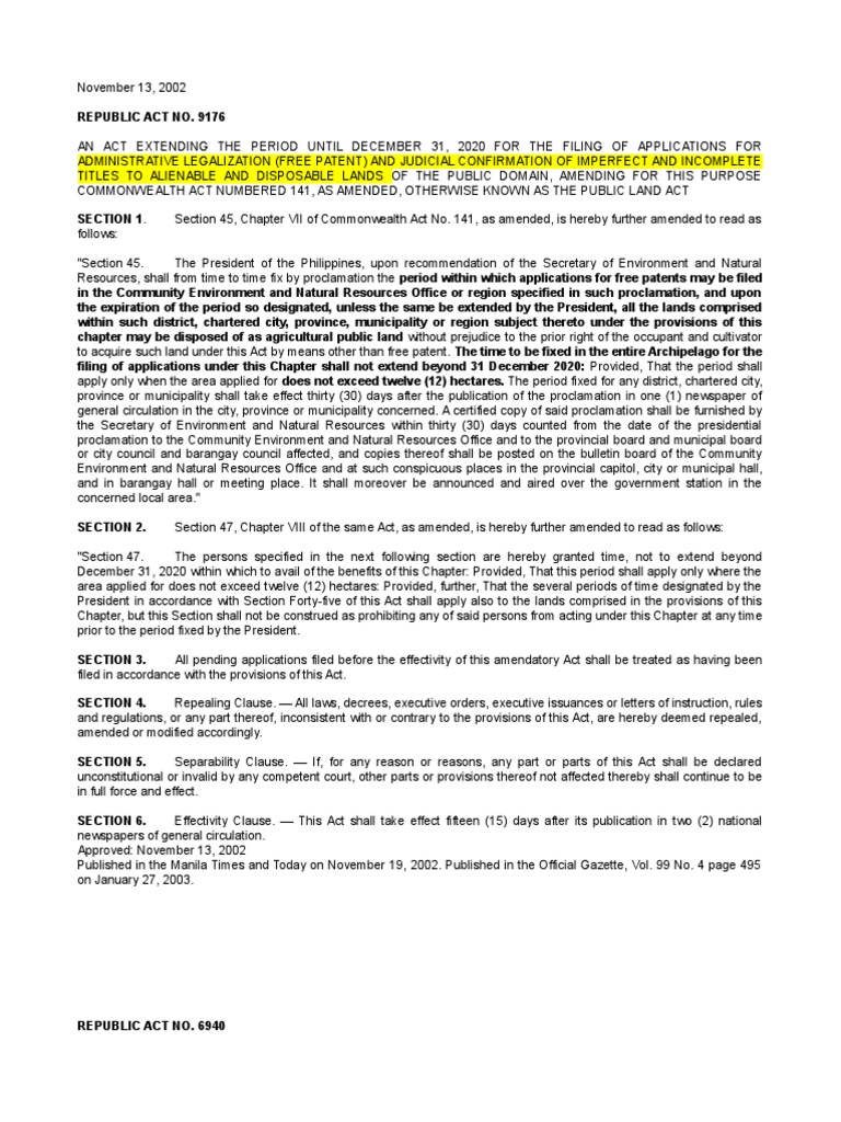 Ra 9176 | PDF | President Of The Philippines | World Politics